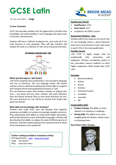 Latin – Brook Mead Academy | TMET Leicester MAT